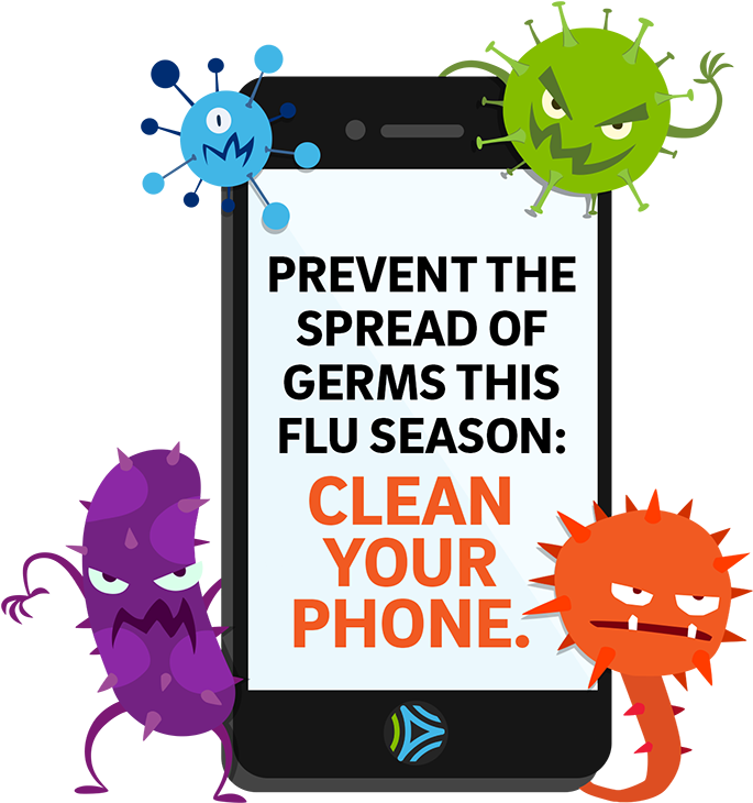 Clean Germs From Your Phone To Help Prevent Flu - Sign (800x800), Png ...