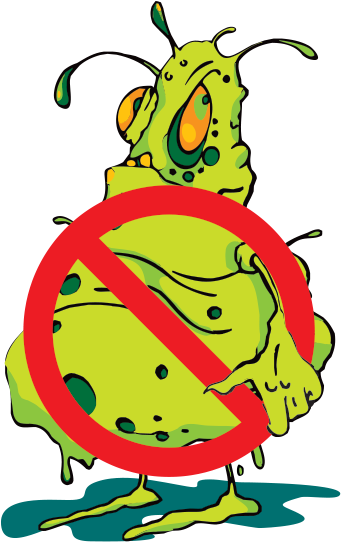 Germ Busters - Superhero Virus (350x555), Png Download