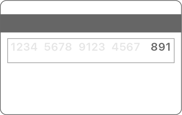 An Illustration Of The Back Of A Credit Card Showing - White Credit ...