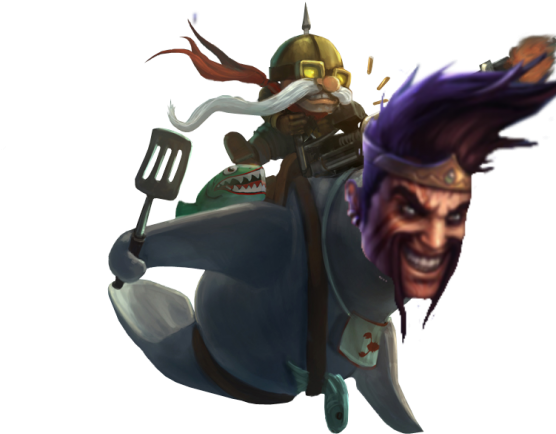 Draven Rider Corki - Cartoon (630x478), Png Download