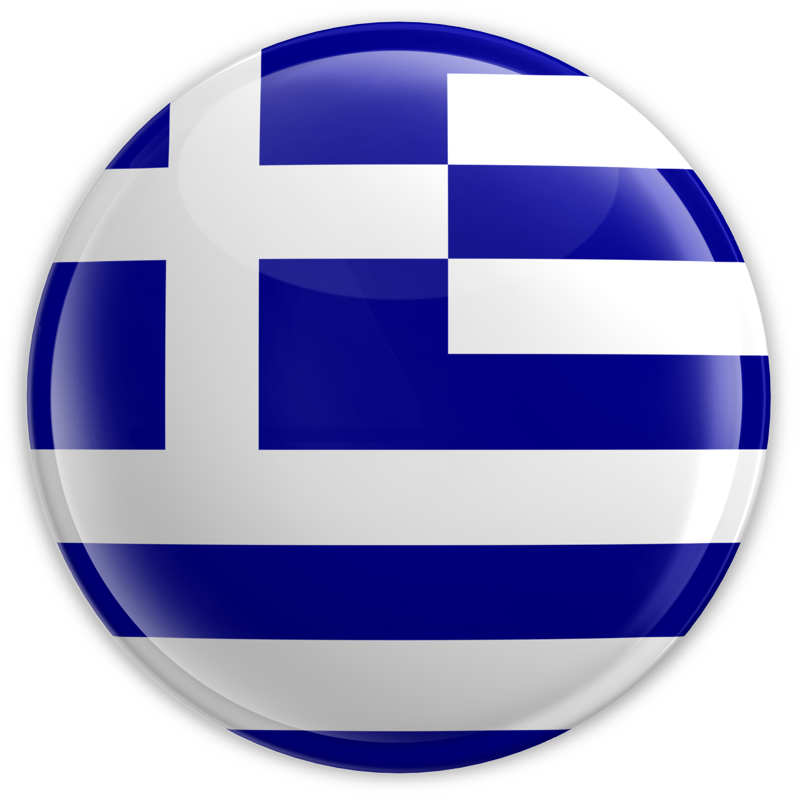 Image Information - Greek Flag Round Png (1600x1600), Png Download