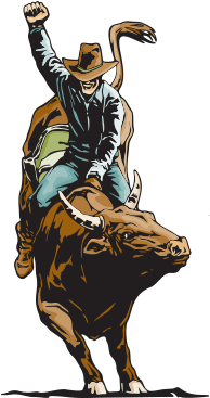 Chicago Professional Bull Riding Pcb Equipment - Cartoon Bull Rider Png ...