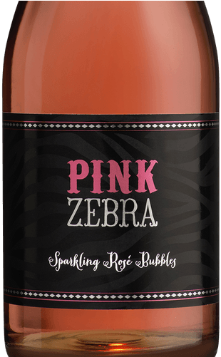 Pink Zebra Sparkling Rosé Bubbles (375x500), Png Download