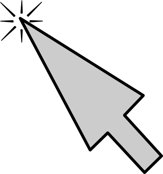 Computer Mouse Click Pointer Cursor Arrow Flat Icon - Click Clip Art ...