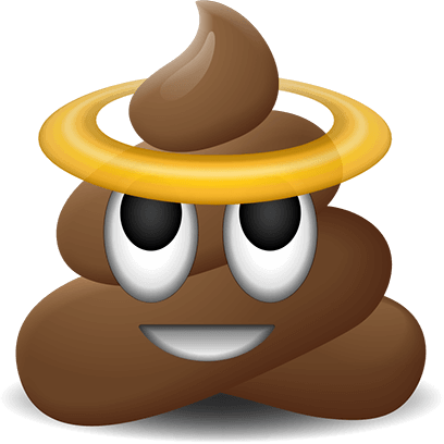 Download Poop Emoji Stickers Messages Sticker-1 - Poop Emoji With Halo ...