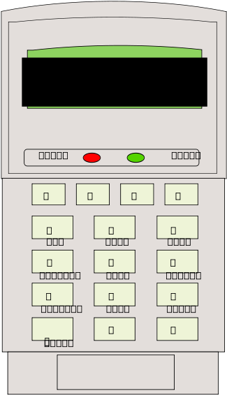 How To Set Use Alarm Keypad Vector Clipart - Teclado Alarma Vector ...