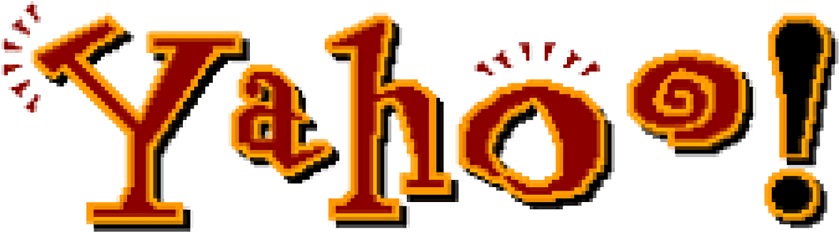 Yahoo-1995 - Yahoo Logo 1995 (1324x384), Png Download