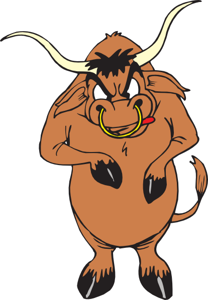 Angry Standing Bull Clip Art At Clkercom Vector Online - Cartoon Bull ...