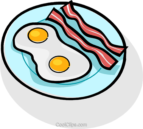 Bacon And Eggs Royalty Free Vector Clip Art Illustration - Bacon And ...