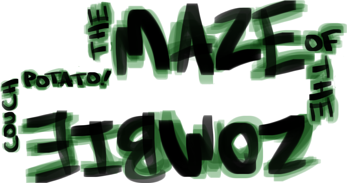 The Maze Of The Zombie Couch Potato - Calligraphy (1210x650), Png Download