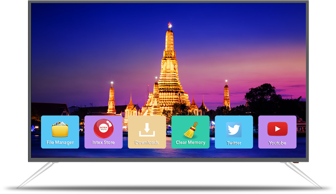 Intex Led-sh4004 Smart Tv - Intex Led Tv 40 Inch (1106x640), Png Download