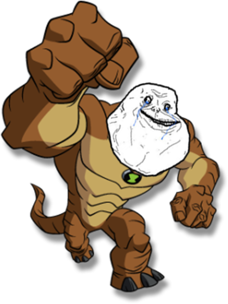 Forever Alonasaur - Humungousaur - Meme - Forever Alone Meme (815x1290 ...