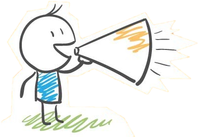 Daily Announcements - Man With Loud Hailer (450x300), Png Download