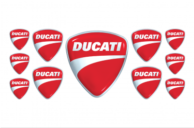 Download Ducati Red Domed Emblems - Ducati Sticker | Transparent PNG ...