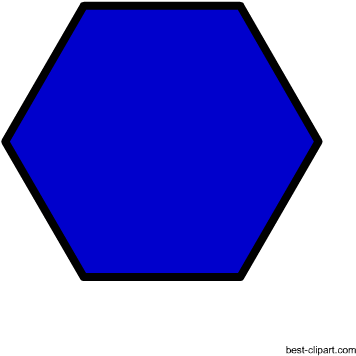 Free Blue Hexagon Clip Art Image (450x450), Png Download