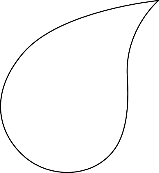 Teardrop Stencil Raindrop Template Printable Free Download - Circle ...