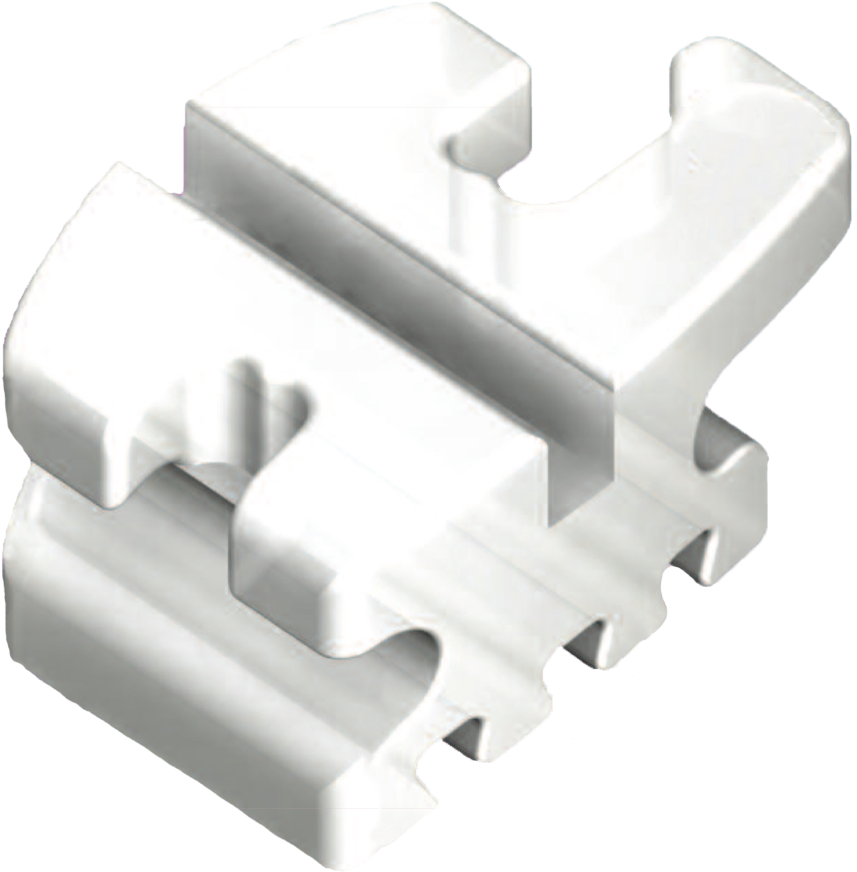 Ice Cube Composite Brackets - Dental Braces (1379x1343), Png Download