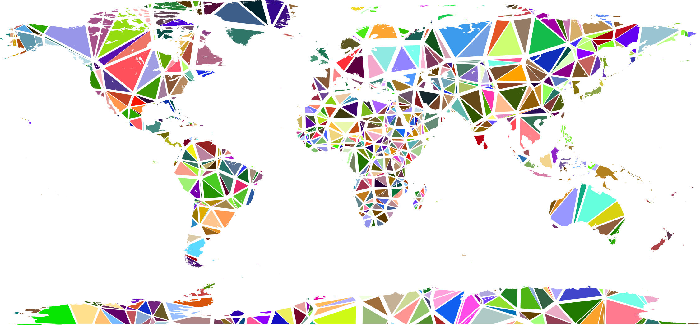 Transparent Background World Map (500x250), Png Download