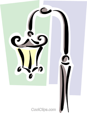 Lamp Post Royalty Free Vector Clip Art Illustration - Lamp Post Clip ...