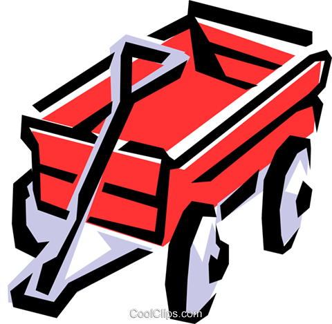 Red Wagon Royalty Free Vector Clip Art Illustration - Illustration ...