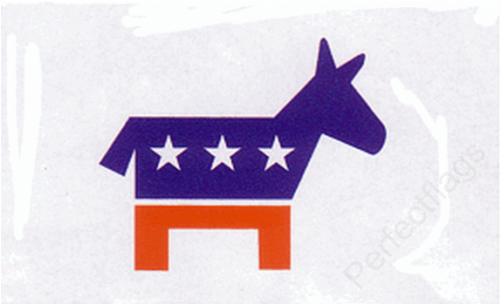Democratic Party Flag - Democratic Flag (500x500), Png Download