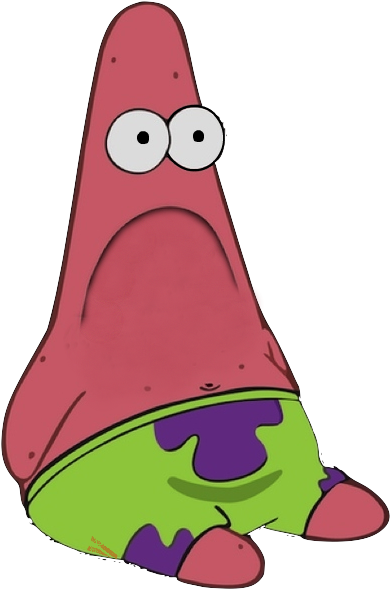 Grumpy Patrick - Transparent Background Patrick Png (605x720), Png Download