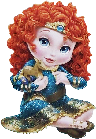 Download Young Merida With Wood Horse Toy - Disney Princess Baby Merida ...
