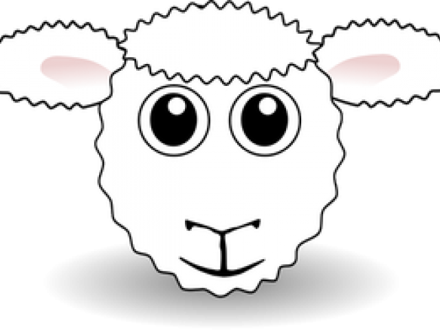 Cartoon Sheep Face (640x480), Png Download