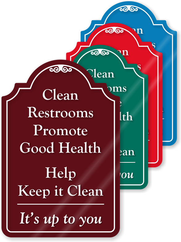 Keep Bathroom Clean Signs Banner Freeuse Stock - No Alcohol Past This ...
