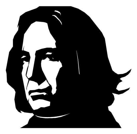 Download Professor Snape Sticker - Snape Black And White | Transparent ...
