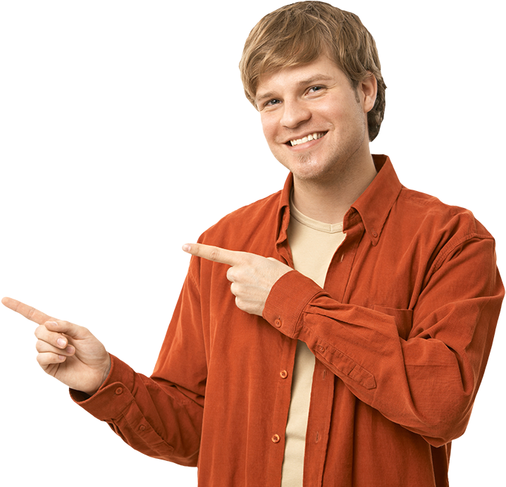 Pointing Man - Man Pointing To Left Png (800x690), Png Download