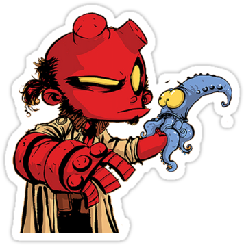 Little Hellboy By Vindication - Cartoon (375x360), Png Download