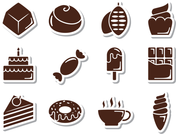 Chocolate Icons Vector - Chocolate Vectores (700x490), Png Download