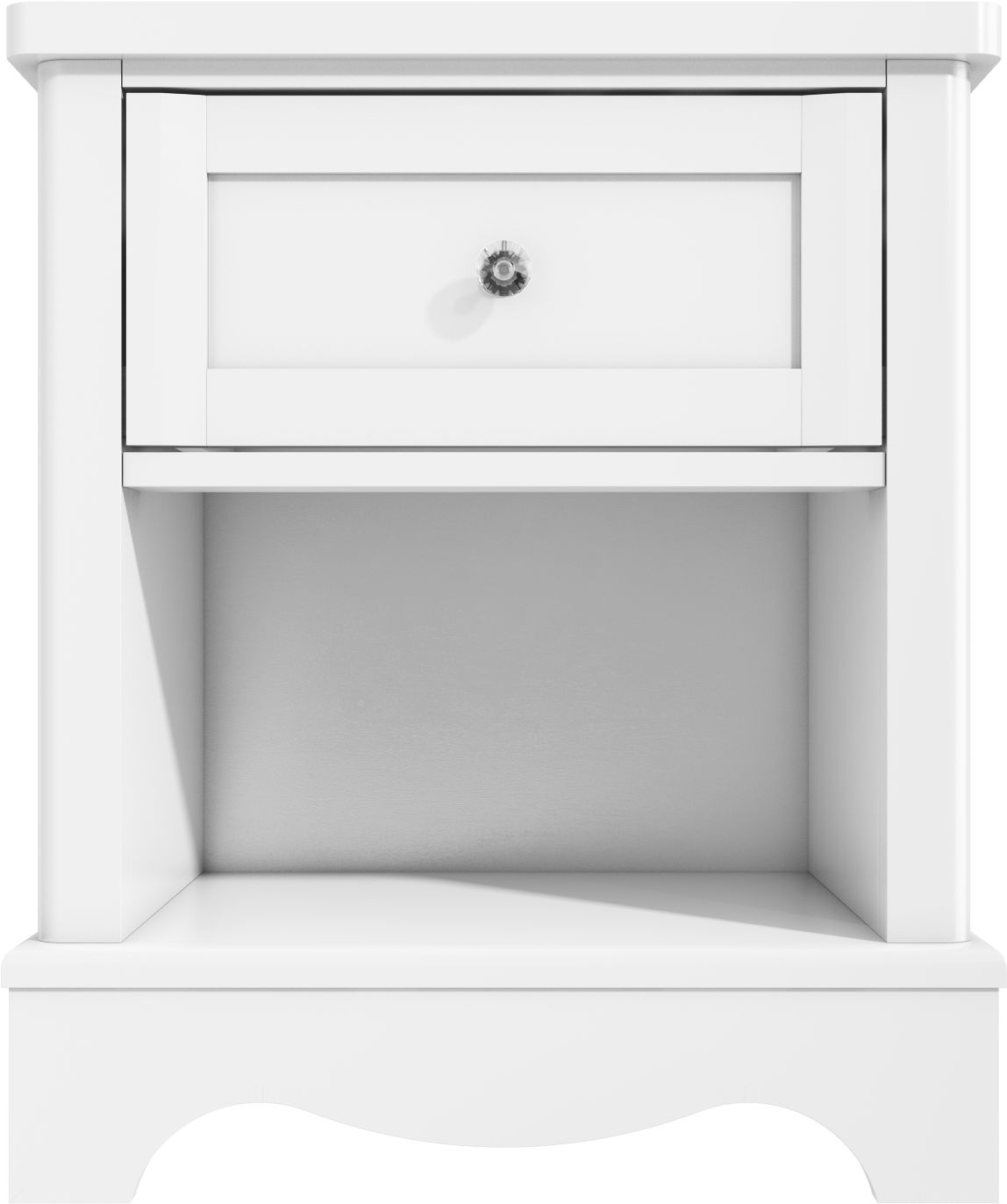 Victoria White 1 Drawer Bedside Table - Nightstand (1500x1500), Png ...