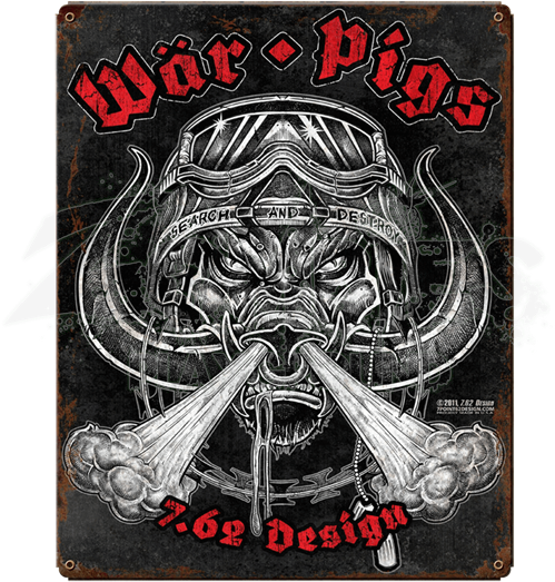 War Pigs Vintage Steel Sign - War Pigs Military Tin Metal Sign ...