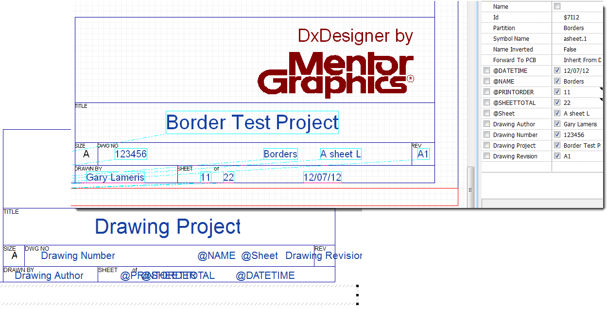 Because Fixed Embedded Properties Shipped With Dxdesigner - Schematic Title Block Template ...