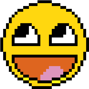 Epic Face - Smiley Emoji Perler Beads (400x370), Png Download