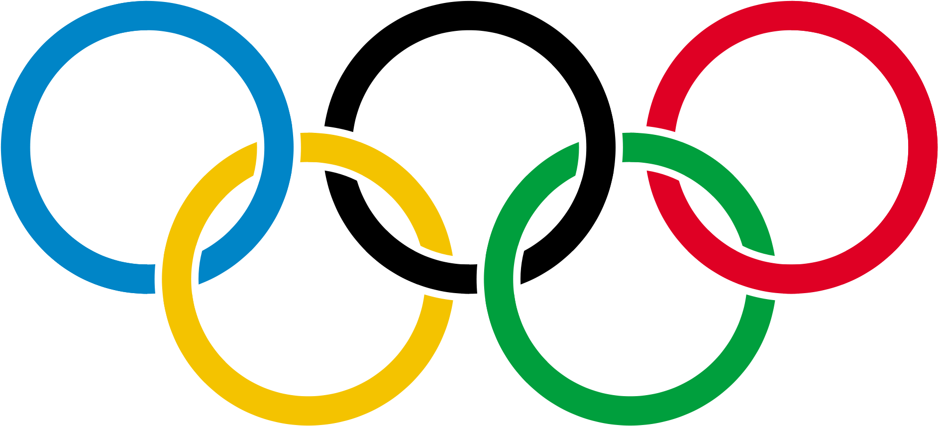 Olympic Logo - Olympic Rings Transparent Png (2000x1000), Png Download