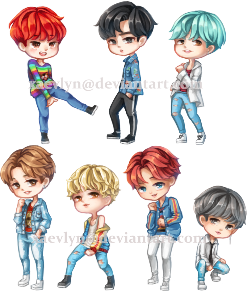 Bts Dna Chibi By Xaevlyn On Deviantart - Bts Transparent Chibi Icon ...
