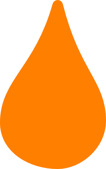 Small - Orange Teardrop Clipart (372x595), Png Download