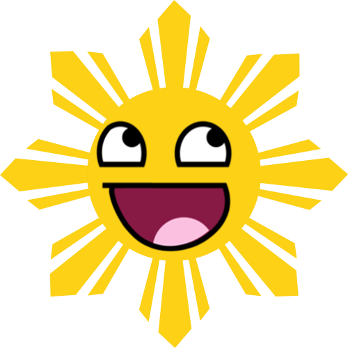 Philippines Yellow Text Smiley Smile Clip Art - Philippine Sun (500x500 ...