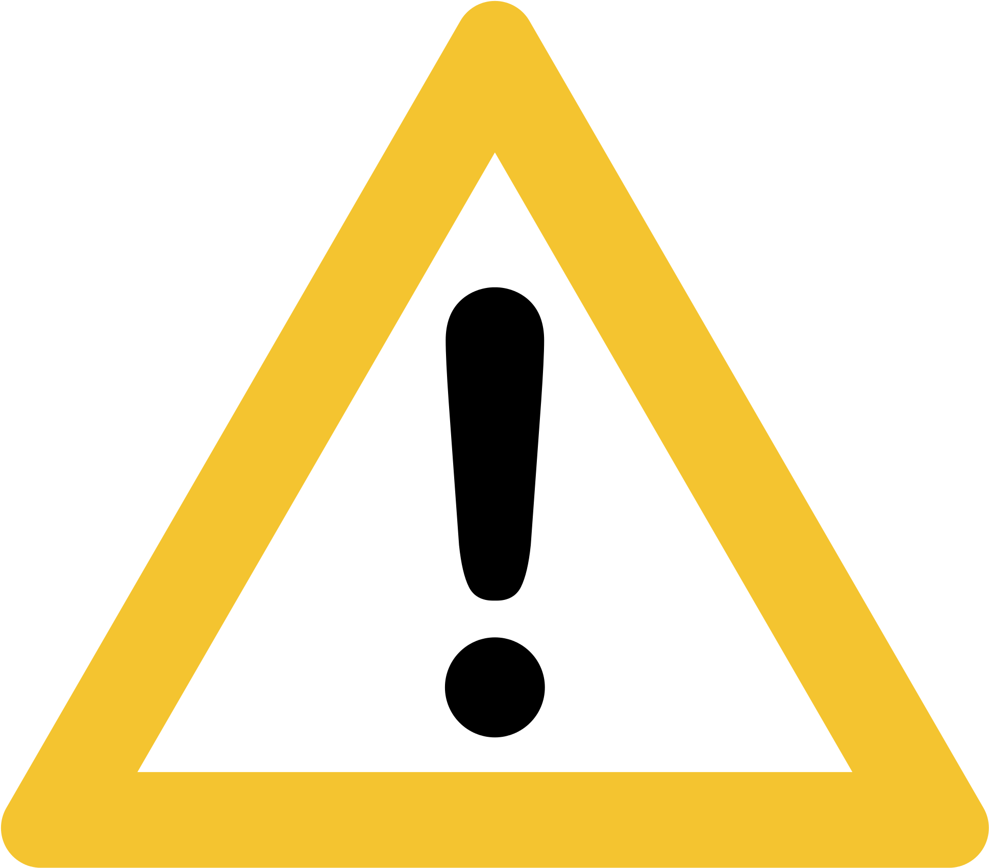 Open - Warning Sign Png (2000x1752), Png Download
