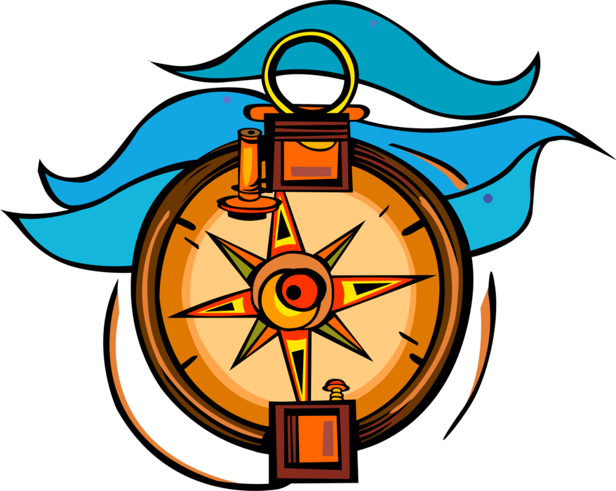 Download Vector Illustration Of Nautical Magnetic Compass Rose ...