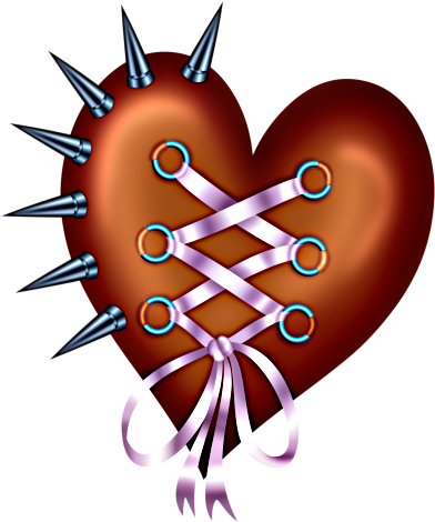 Heart 1 - Spiked Heart Png (406x492), Png Download
