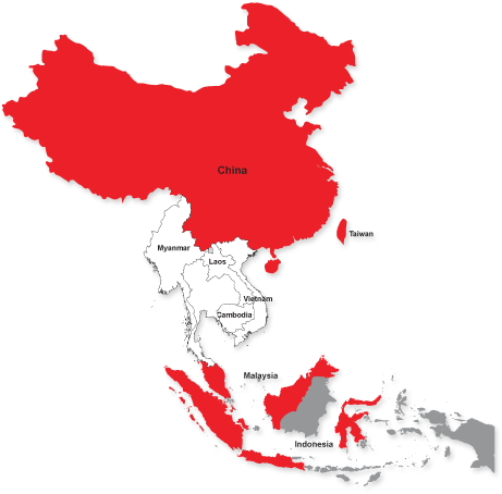 Peta - China And Southern Asia (460x460), Png Download