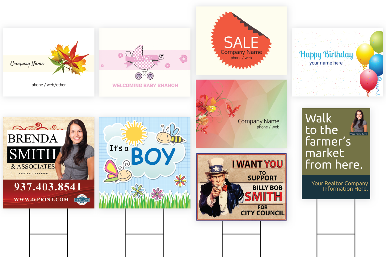 Examples Of Yard Signs - Design (1250x833), Png Download