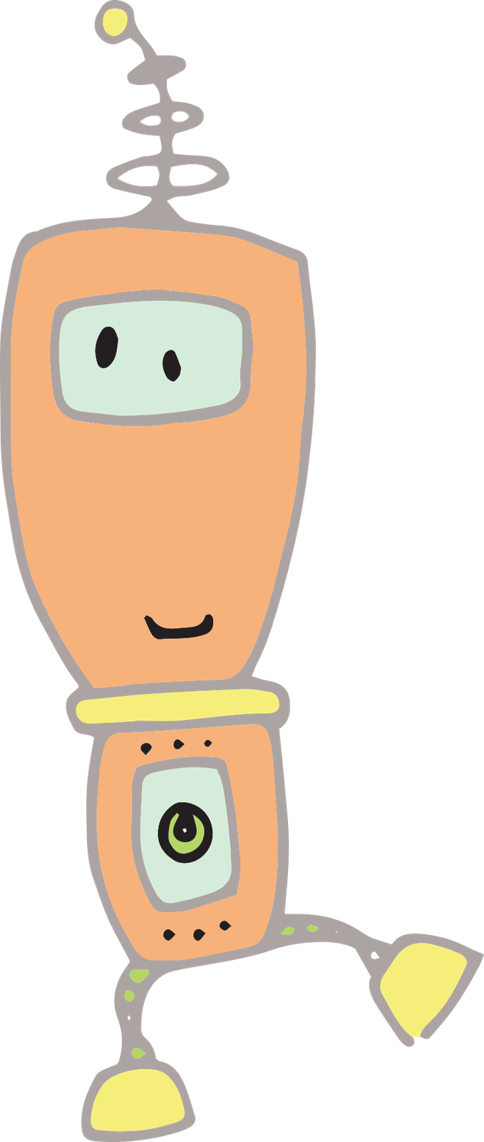 Transparent Robot Clipart - Robot Cute Transparent (679x1600), Png Download