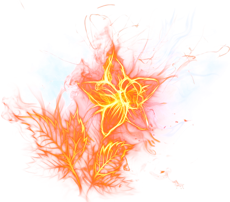 Fire Flowers - Transparent Fire Flower (500x407), Png Download