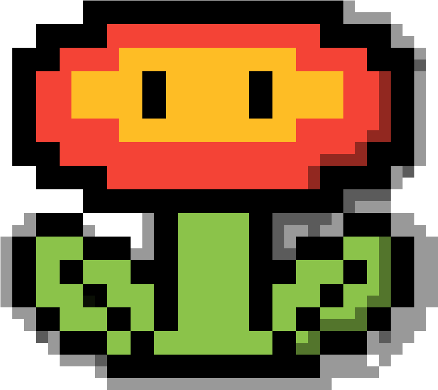 Download 3d-ish Fire Flower - Mario Fire Flower Sprite | Transparent ...