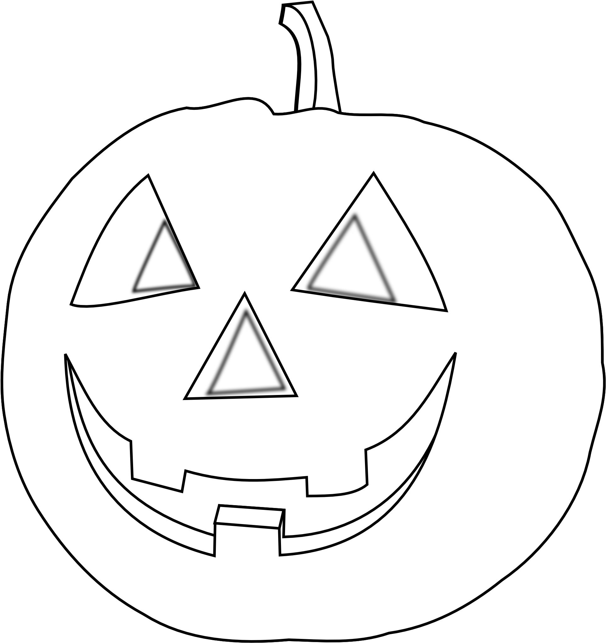 Download Pumpkin Clipart Apple - Black And White Halloween Pumpkin ...